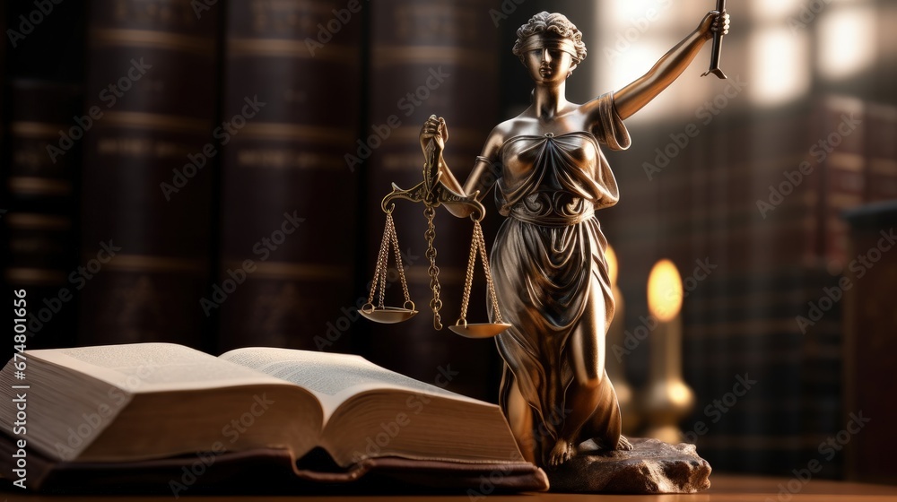 The Statue of Justice - lady justice or justitia the Roman goddess of ...