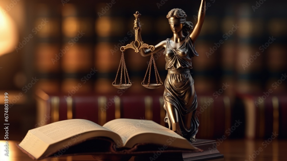 The Statue of Justice - lady justice or justitia the Roman goddess of ...