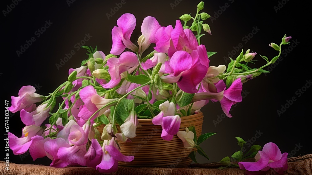 Lathyrus sativus, also known as grass pea, chickling vetch, Indian pea ...