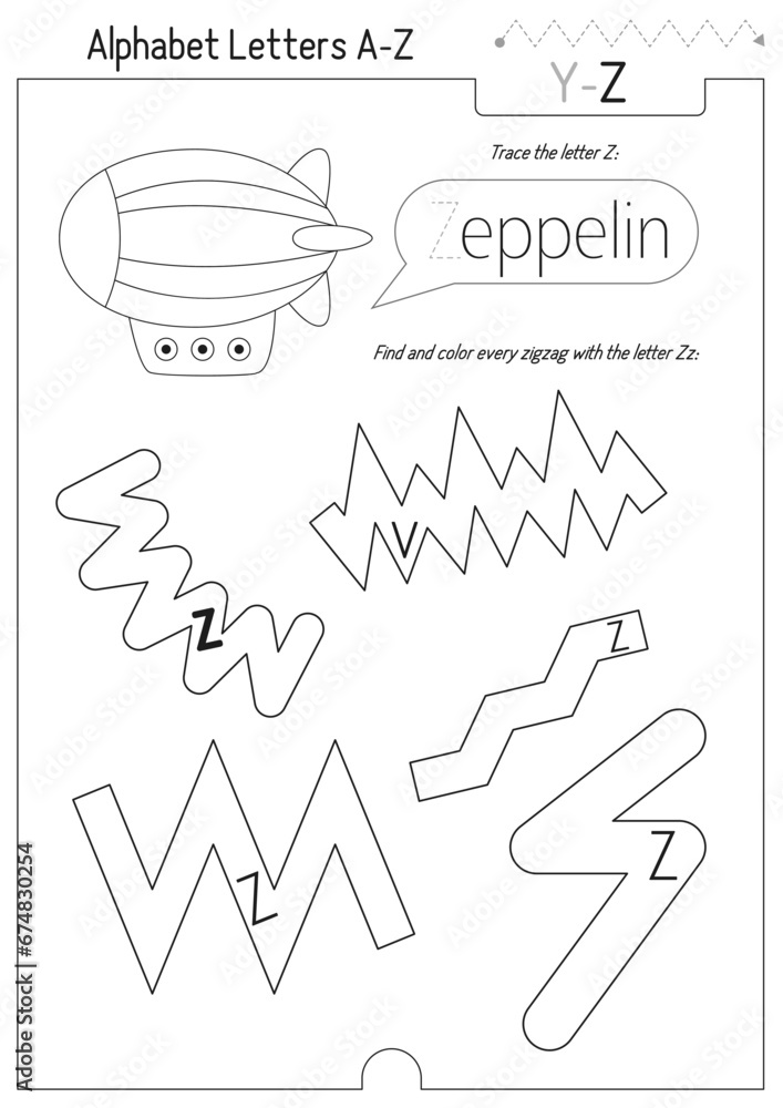 Letter Trace, find and color Worksheet for Kids Activity Book. For ...