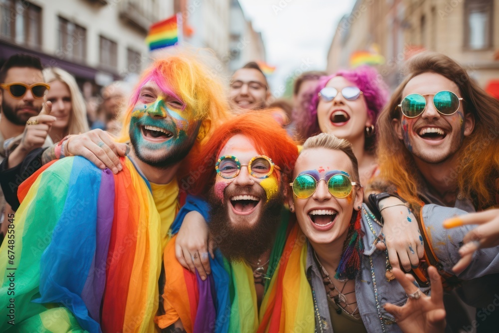 Diversity in Society concept. LGBT and LGBTQ rainbow in bright design ...