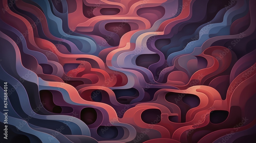 Interlocking shapes in a dynamic pattern Stock Illustration | Adobe Stock
