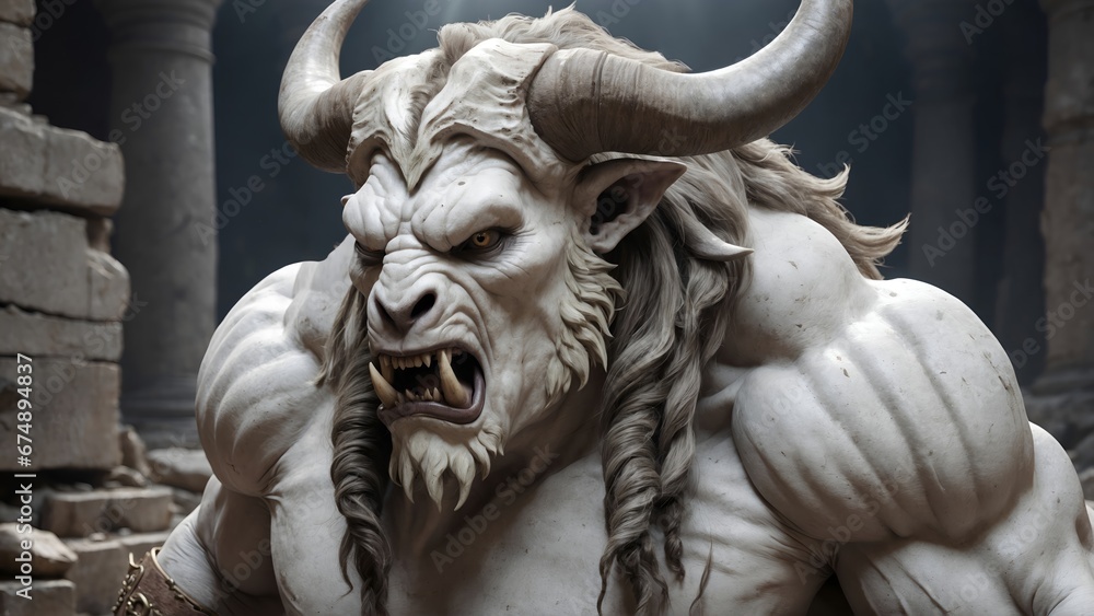 In Greek mythology, the Minotaur is a mythical creature portrayed ...