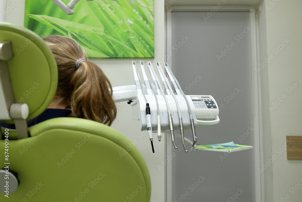 equipment for a modern dental office, invisible overlays on teeth Stock ...