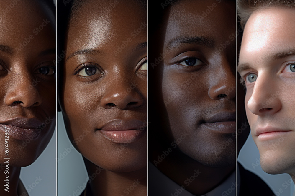 Hermosa diversidad de razas y etnias en el trabajo. Personas de ...