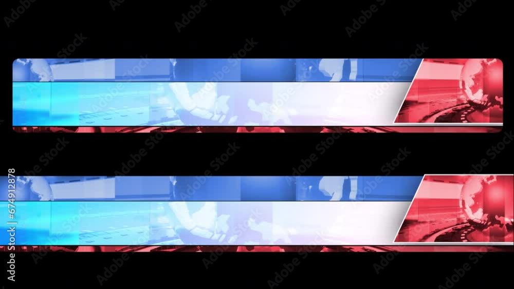 Lower Thirds On Transparent Background Loop Stock Video | Adobe Stock