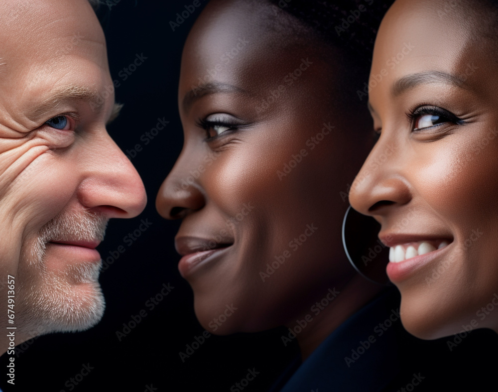 Hermosa diversidad de razas y etnias en el trabajo. Personas de ...