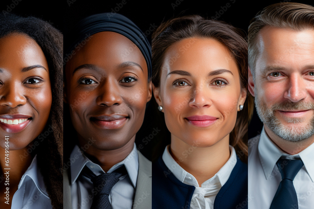 Hermosa diversidad de razas y etnias en el trabajo. Personas de ...