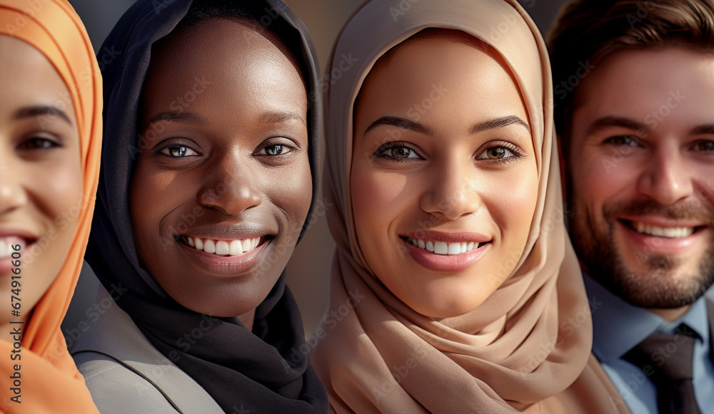 Hermosa diversidad de razas y etnias en el trabajo. Personas de ...