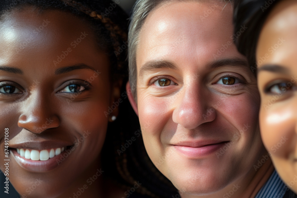 Hermosa diversidad de razas y etnias en el trabajo. Personas de ...