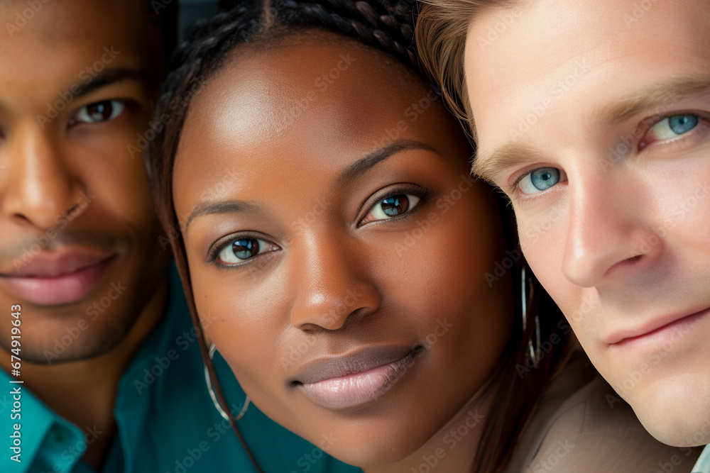 Hermosa diversidad de razas y etnias en el trabajo. Personas de ...