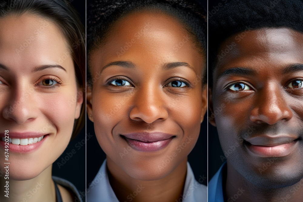 Hermosa diversidad de razas y etnias en el trabajo. Personas de ...
