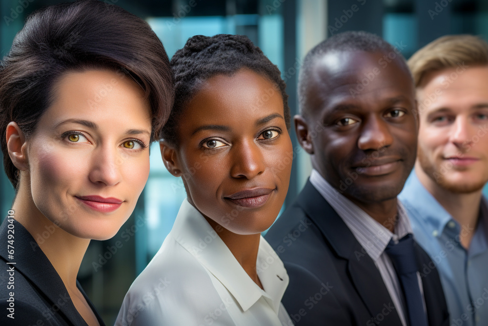 Hermosa diversidad de razas y etnias en el trabajo. Personas de ...