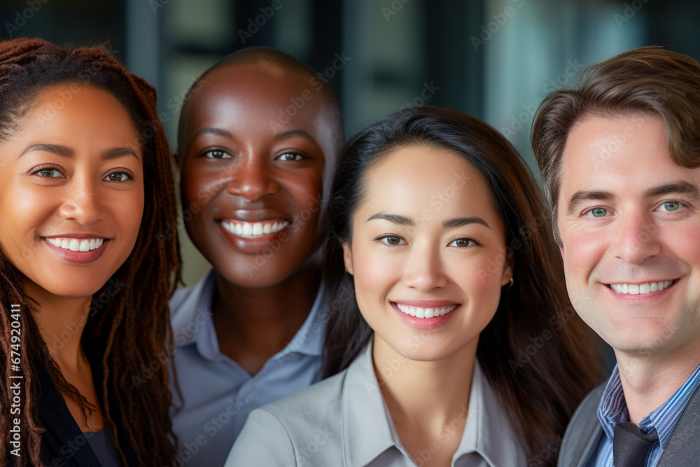 Hermosa diversidad de razas y etnias en el trabajo. Personas de ...