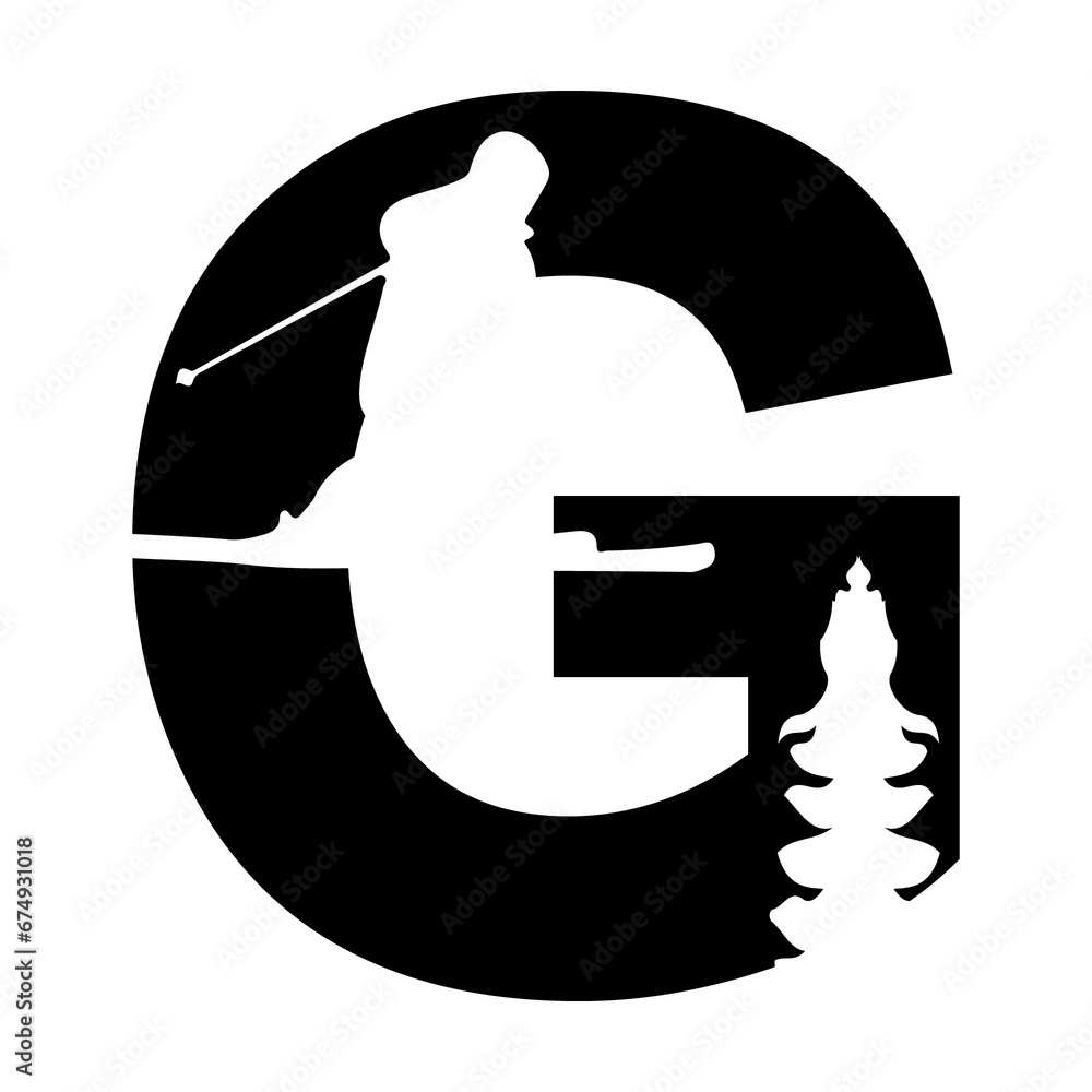 Skiing font alphabet SVG png, ski svg png, skiing svg png, ski font ...
