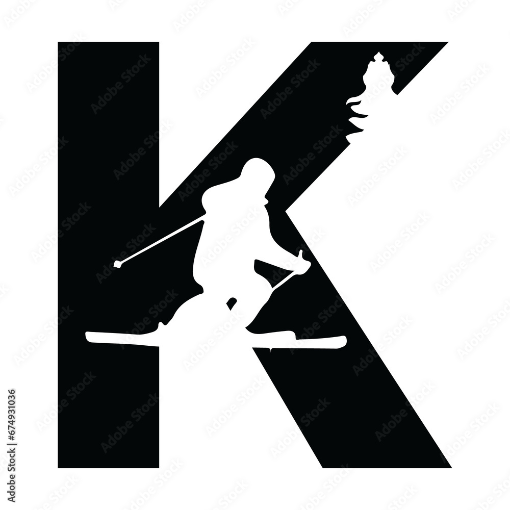 Skiing font alphabet SVG png, ski svg png, skiing svg png, ski font ...