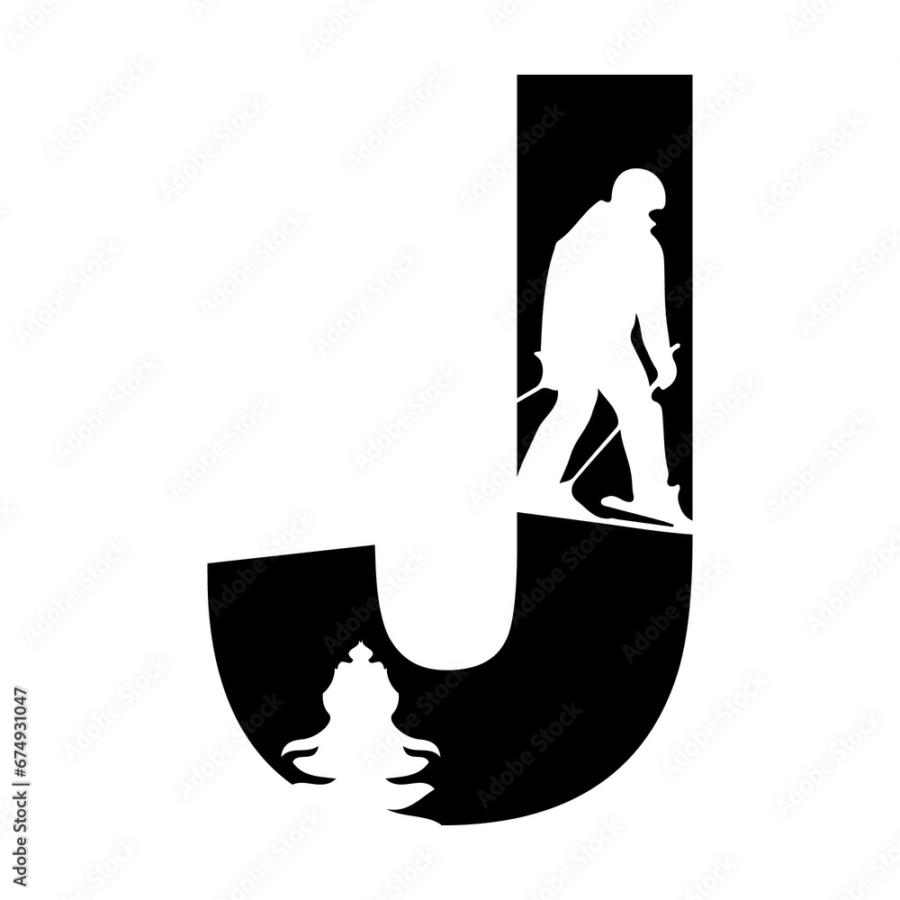 Skiing font alphabet SVG png, ski svg png, skiing svg png, ski font ...