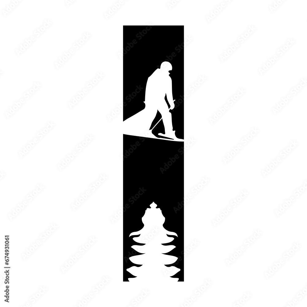 Skiing font alphabet SVG png, ski svg png, skiing svg png, ski font ...