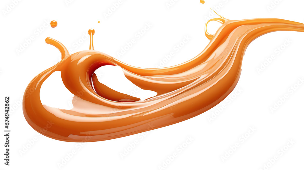 hazelnut brown liquid sweet melted chocolade splash isolated against ...