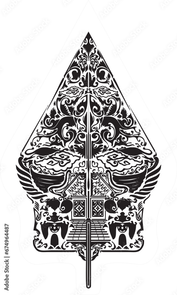 Illustration vector graphic of javanesse culture gunungan wayang Stock ...
