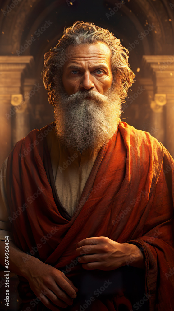 A representation of the apostle Paul with traits of wisdom and ...