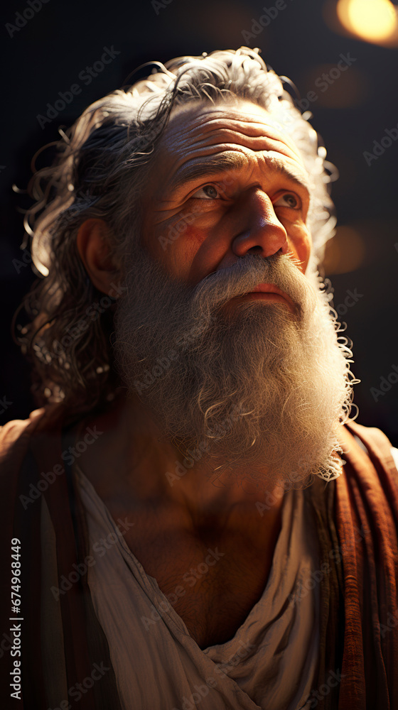 A representation of the apostle Paul with traits of wisdom and ...