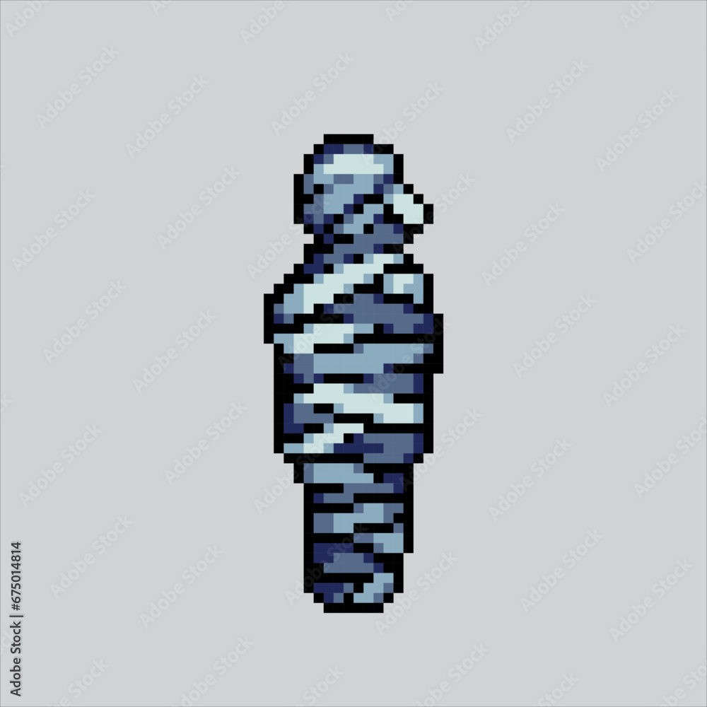 Pixel art illustration Mummy. Pixelated Mummy. Mummy pixelated for the ...