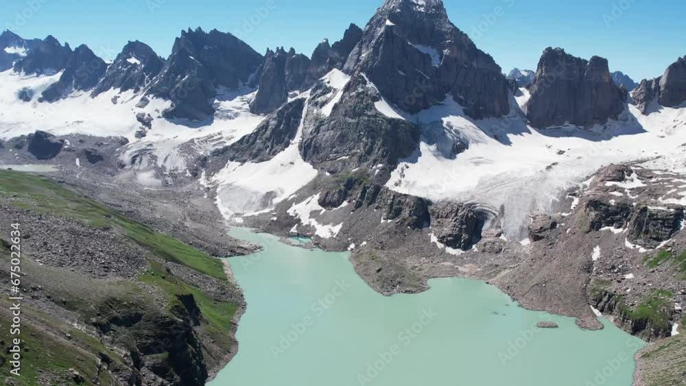 Aerial of Chitta Katha Lake, Neelum Valley of Azad Kashmir, Pakistan ...