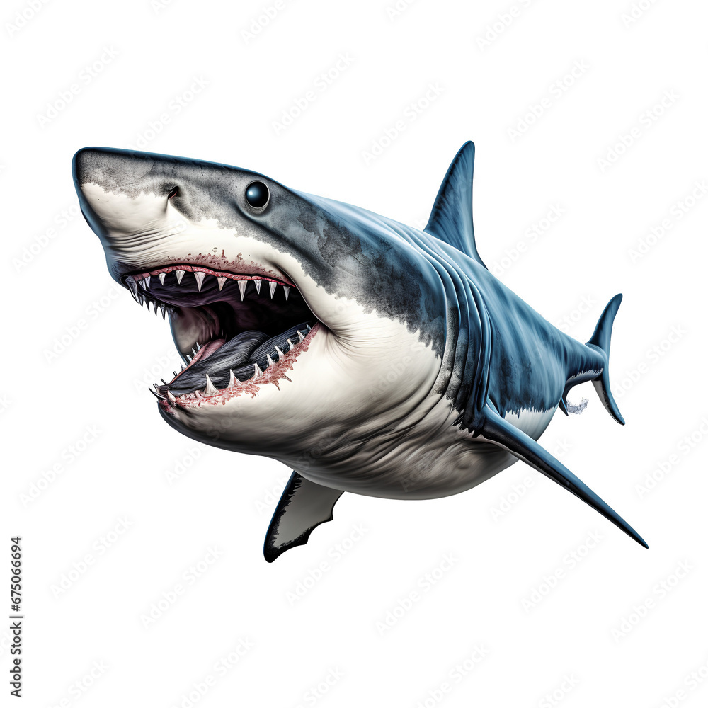 shark on transparent background PNG Stock Illustration | Adobe Stock