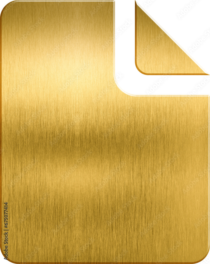 Golden icon document file paper copy page contract bill duplicate check ...