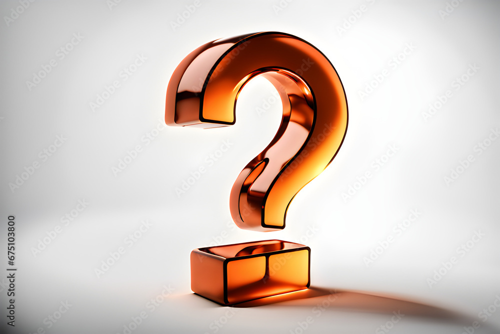 3D question mark symbol with transparent background - design that ...