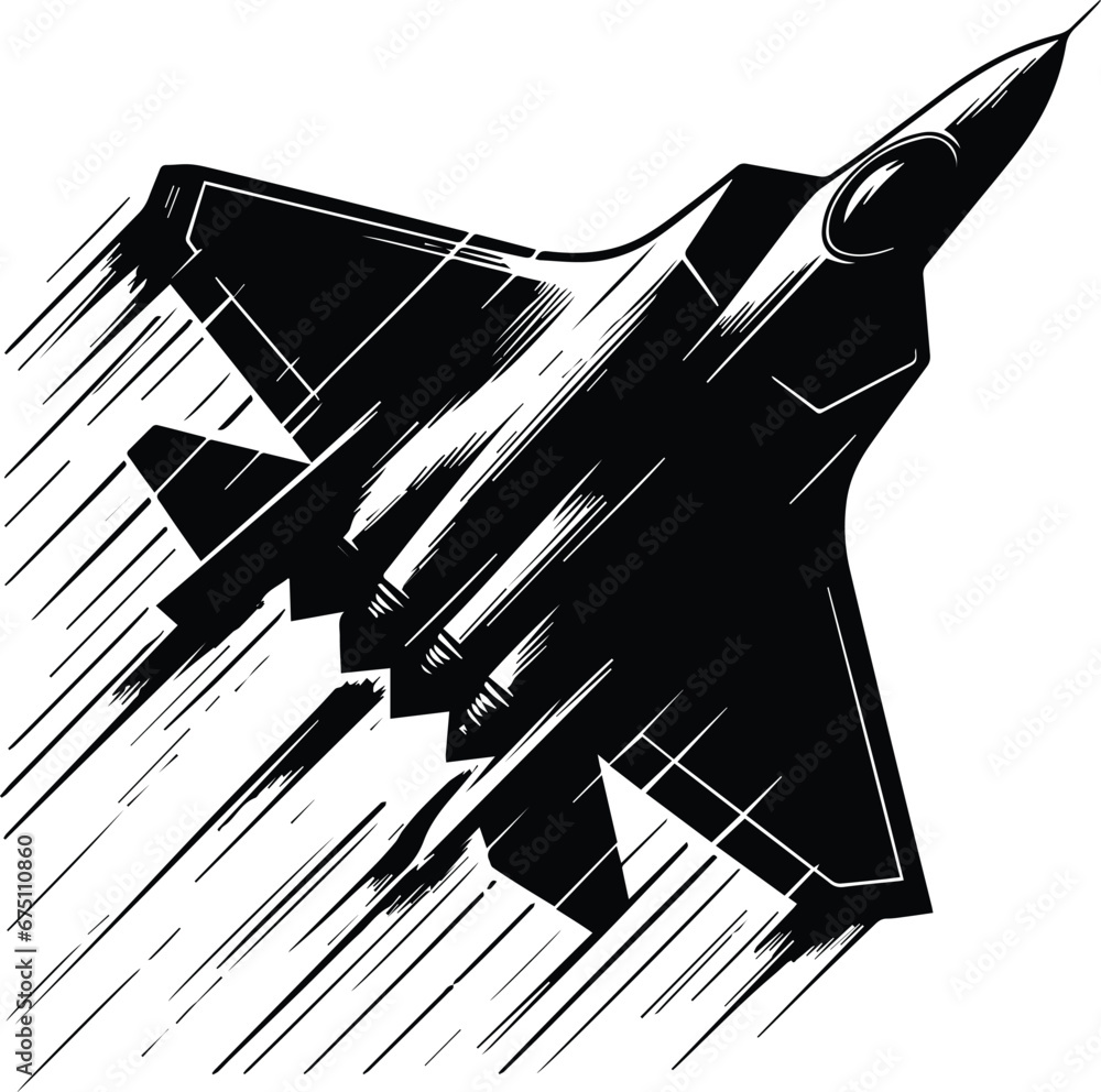 Stealth Fighter Jet Maneuvering Vector Logo Art Stock Vector | Adobe Stock
