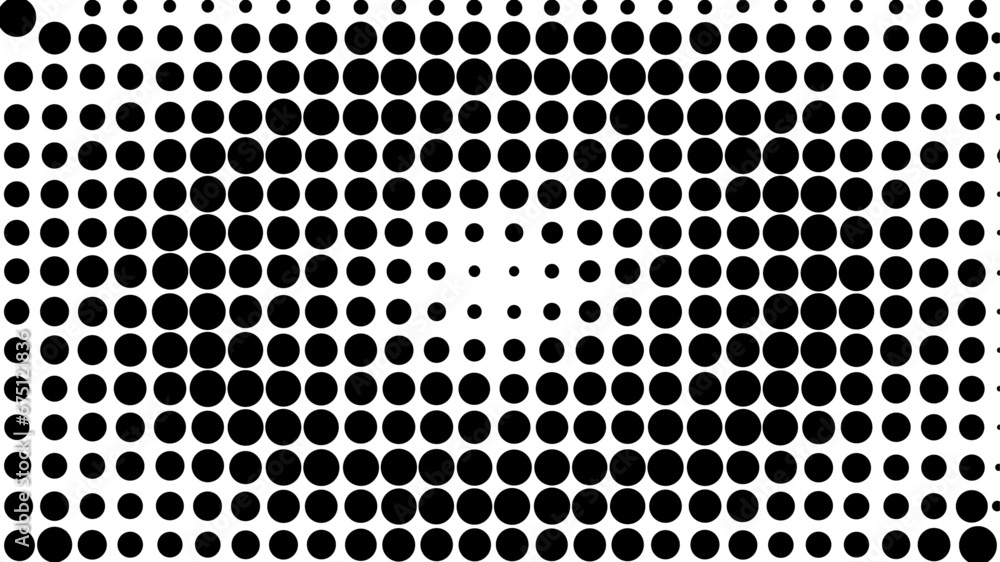 Abstract pop art comic style black halftone isolated on white ...
