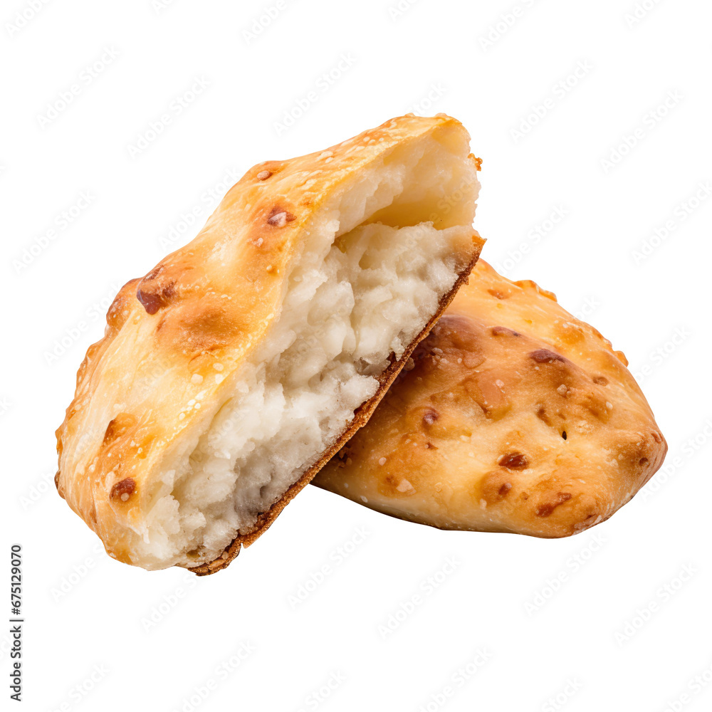 Bannock on white background Stock Illustration | Adobe Stock