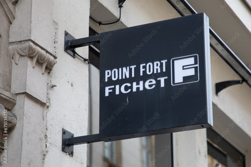 Fichet point fort sign text and brand logo company specialized field of ...