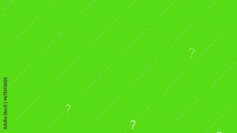 Question marks Animation moving on alpha channel green screen ...