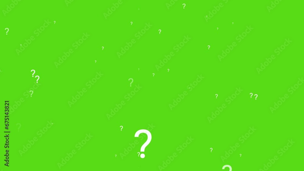 Question marks Animation moving on alpha channel green screen ...