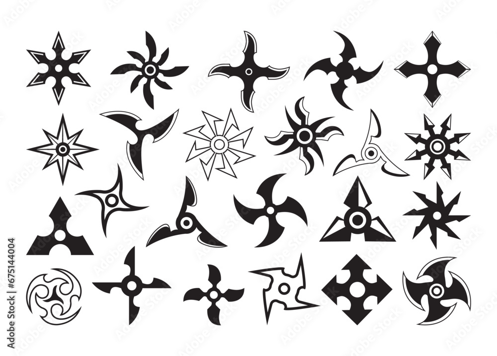 Photo & Art Print Ninja Stars vector bundle, Ninja Stars clipart, Ninja ...