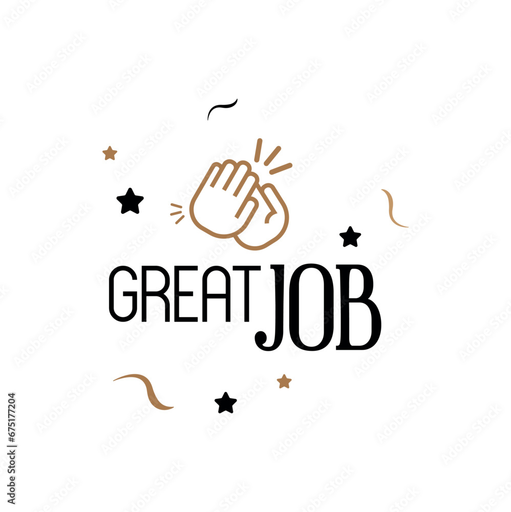 great job sign Stock Vector | Adobe Stock