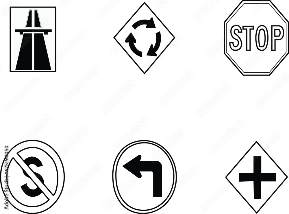 Larangan Rambu Lalu Lintas Stock Vector | Adobe Stock