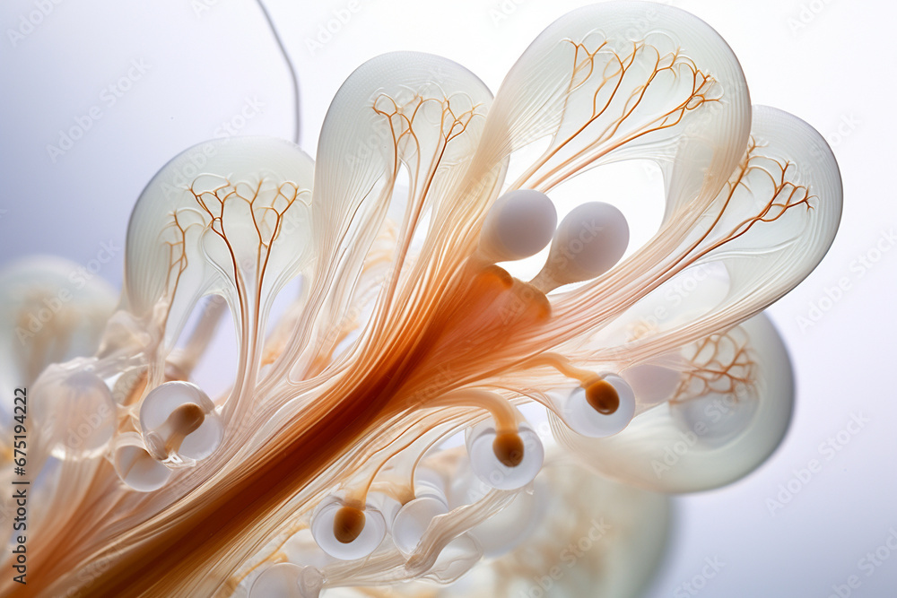 microscopic art photography of a plant, biotech, neural connections ...