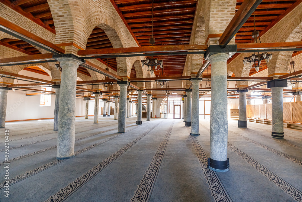 Konya, Turkey - Aug 5,2023: The Alaeddin Keykubad Mosque displays ...