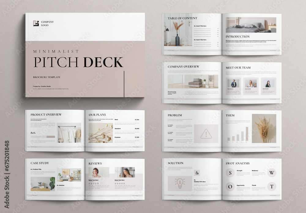 Picth Deck Template Landscape Stock Template | Adobe Stock