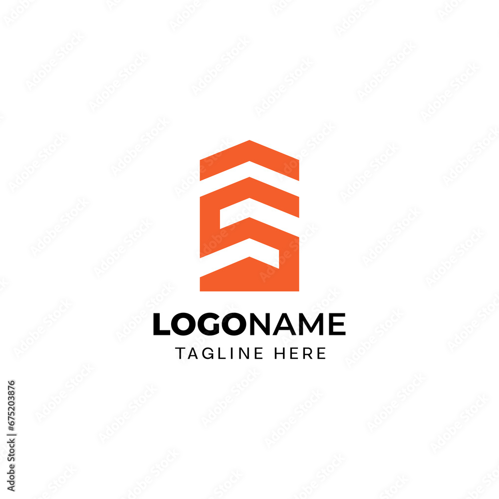 Letter S building logo template design Stock Vector | Adobe Stock