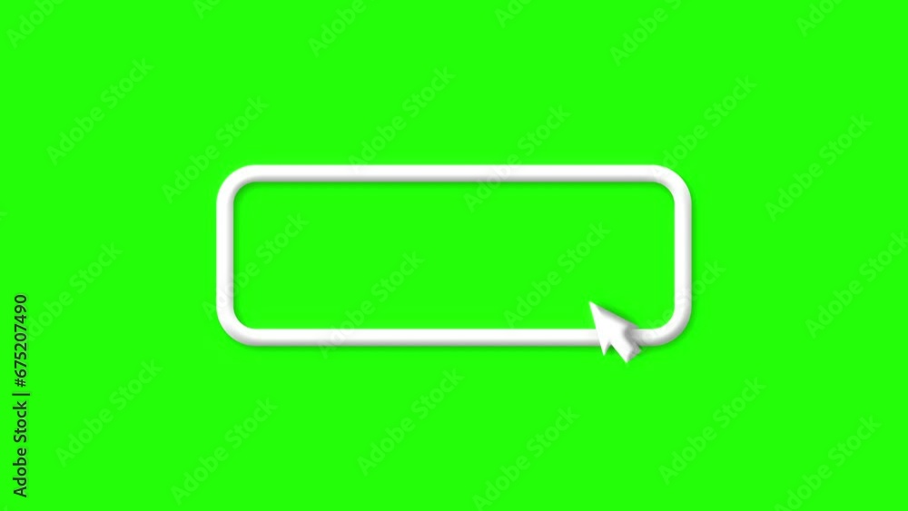 Cursor Click Button Animation Click Button And 3d Cursor Arrow Pointer Select 3d Green Screen