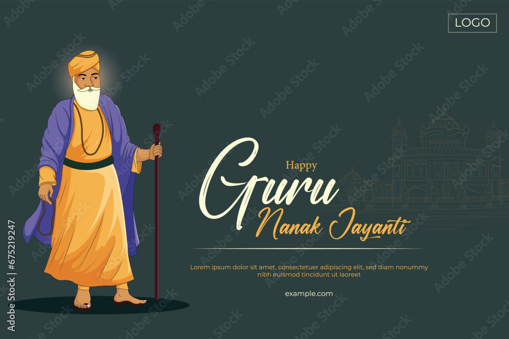 Vector illustration Innovative abstract, banner or poster for Guru ...