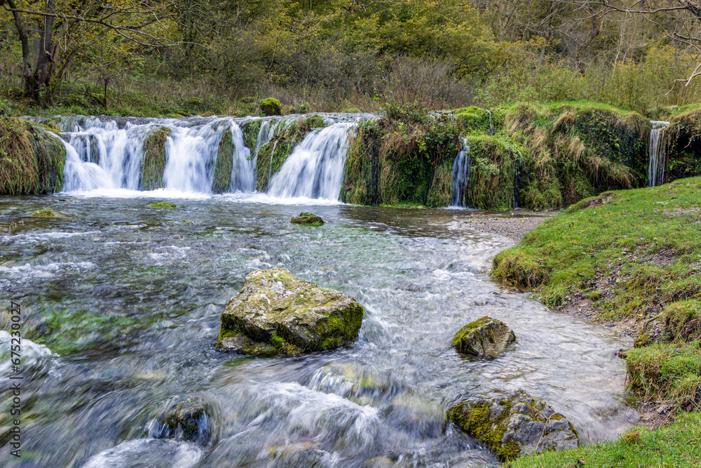 The Restored Calver Weir, built in the 19th century to provide water to ...