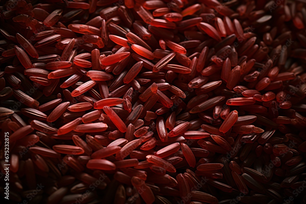 Red rice grains Stock Illustration | Adobe Stock