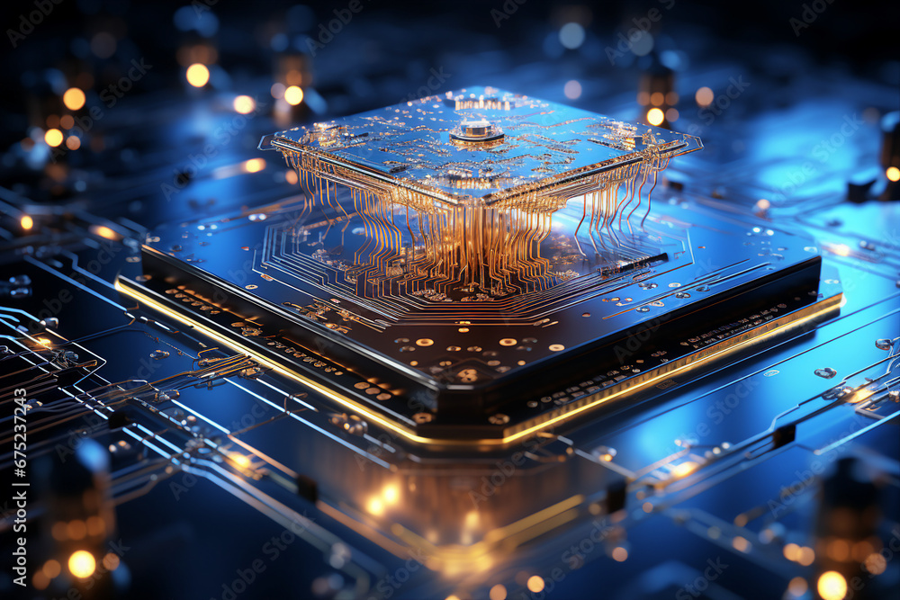 Generative ai collage wallpaper of computer motherboard texture ...