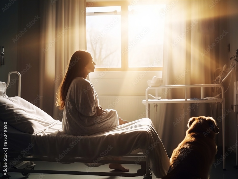 Hospital Meditation: Girl Praying for Recovery and Wellness, Patient's ...